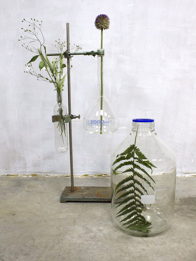 Vintage Industrial laboratory stands vases glass | Bestwelhip