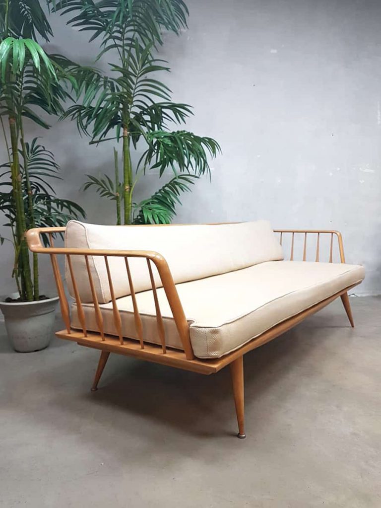 Midcentury design lounge bank spijlen bank spindle back sofa Walter ...