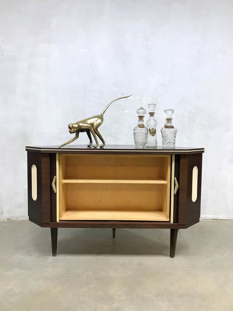 Midcentury modern fifties cocktail liquor cabinet vintage dranken kast ...