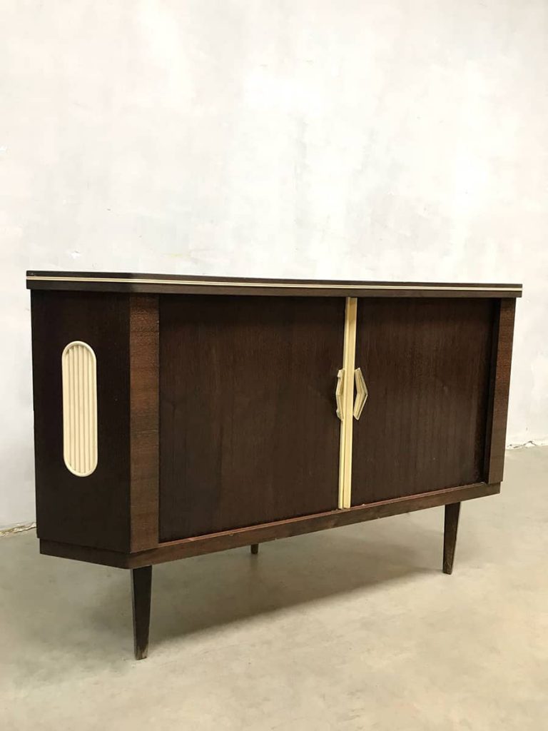 Midcentury modern fifties cocktail liquor cabinet vintage dranken kast ...