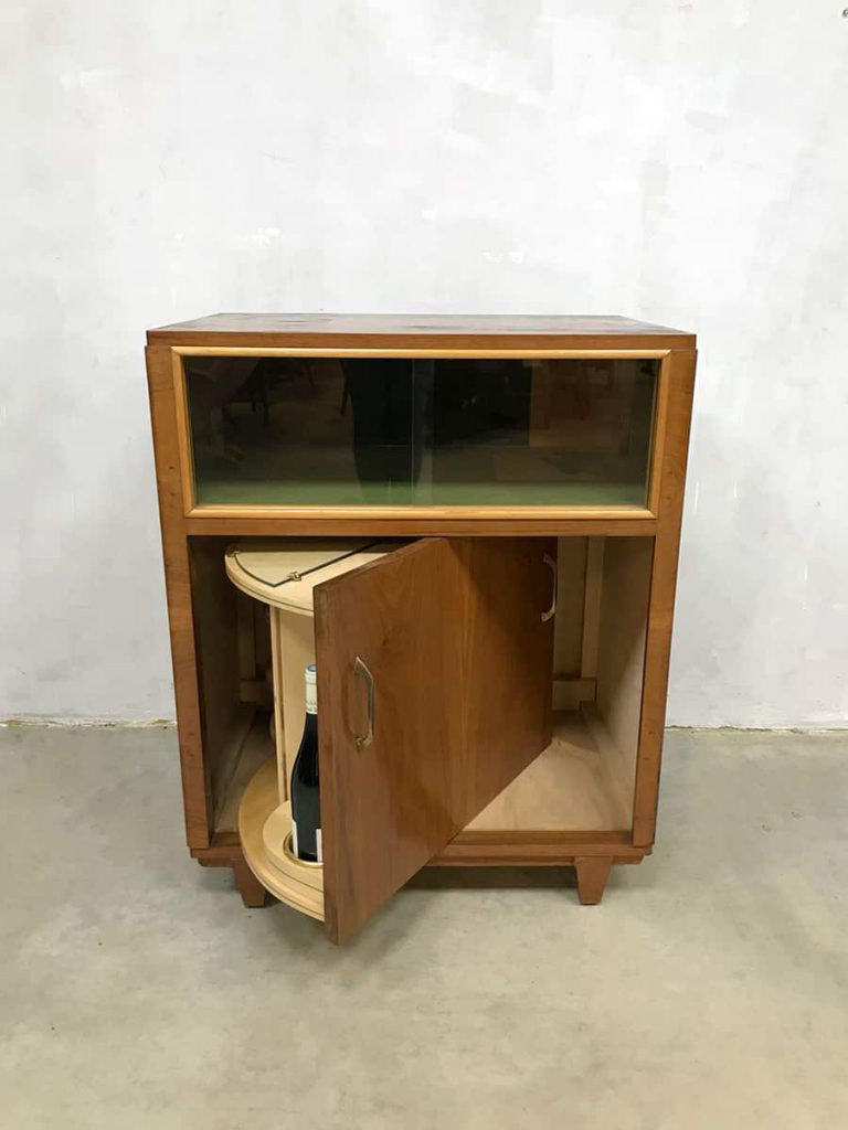 Art deco midcentury modern liquor cabinet trunk vintage dranken kast ...