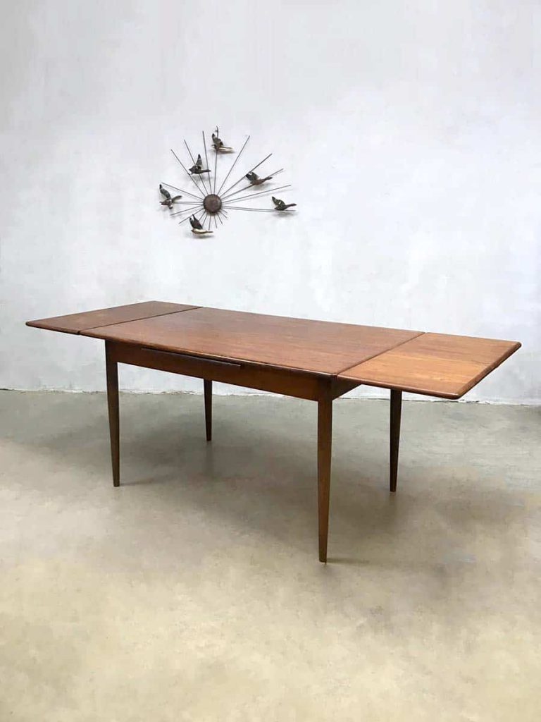 Extendable vintage Danish design dining table eetkamertafel Deens ...