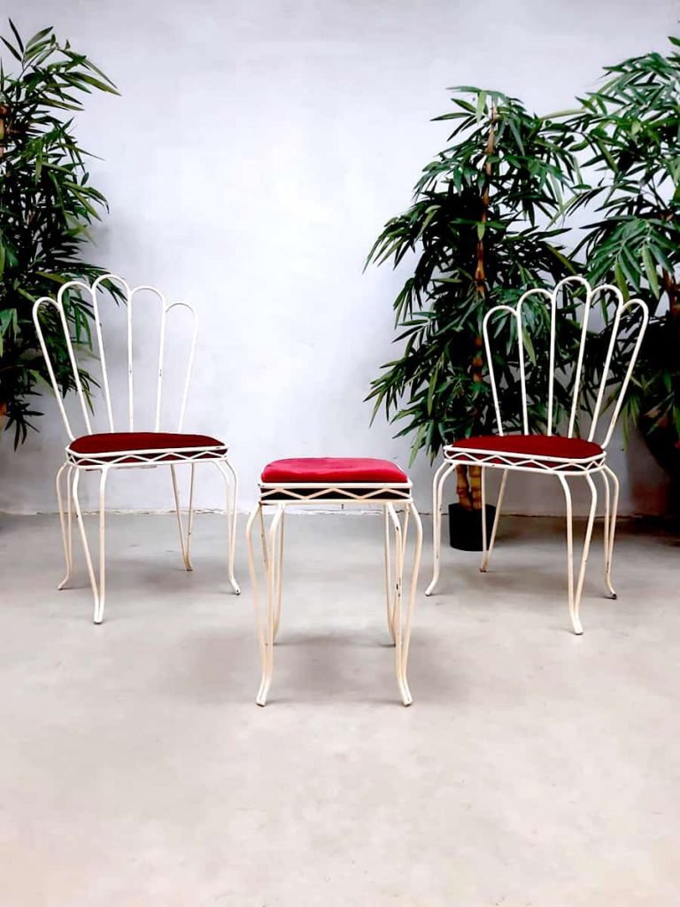 Vintage garden set wire chairs patio tuinset ‘la Parisienne’ | Bestwelhip