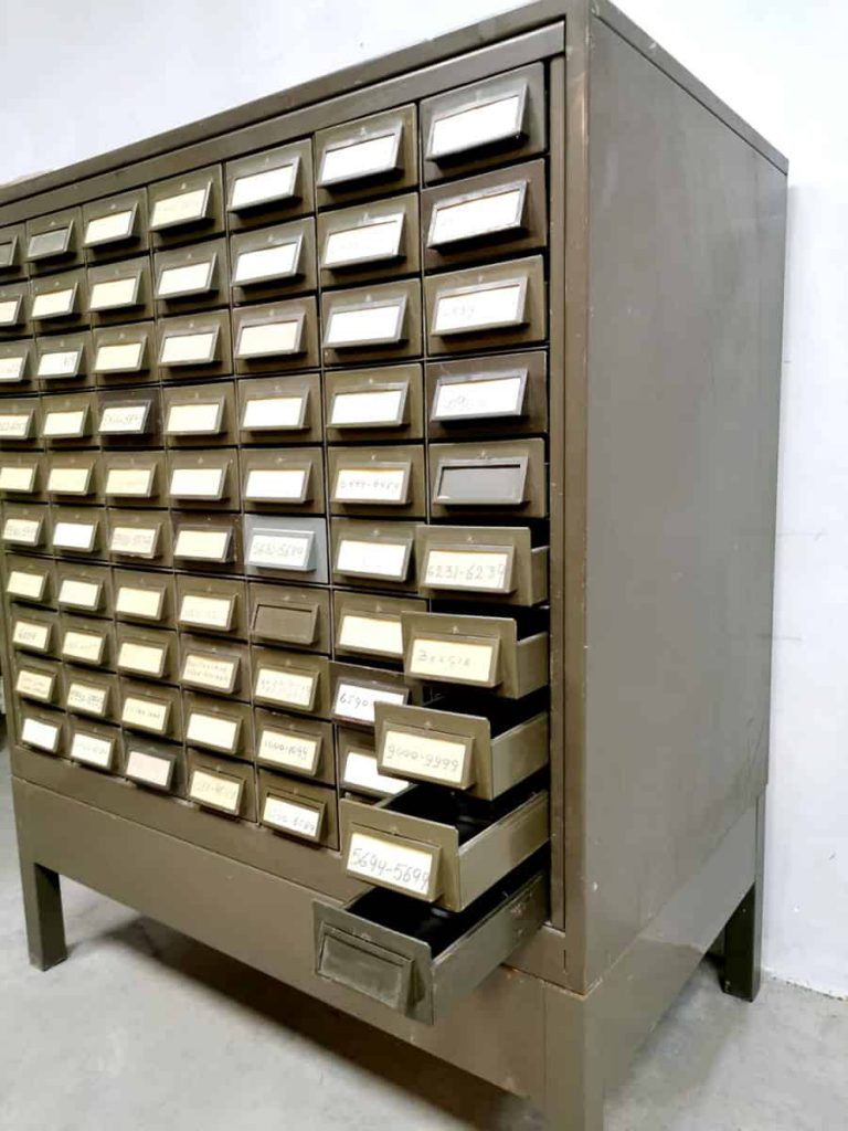 Vintage metal Industrial file cabinet chest of drawers ladenkast ...