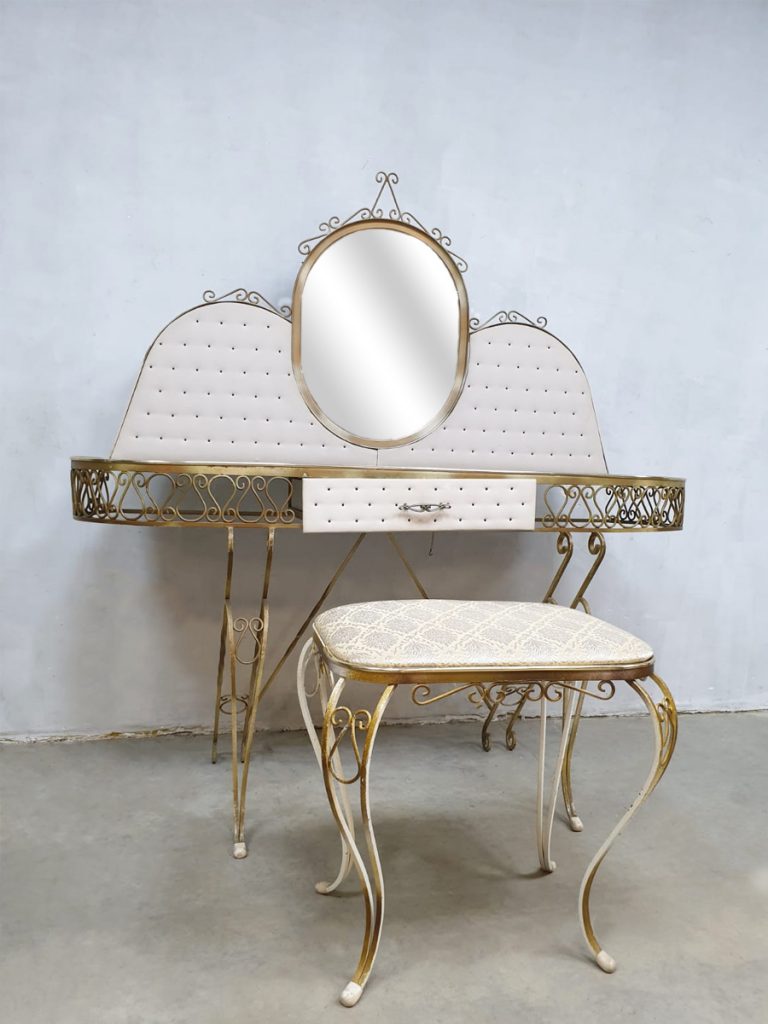 Vintage Baroque dressing table & stool kaptafel console French design ...
