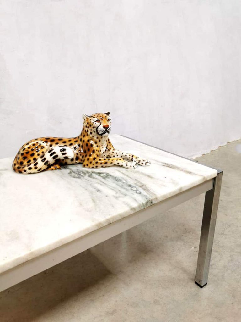 Midcentury Italian design marble coffee table marmeren salontafel ...