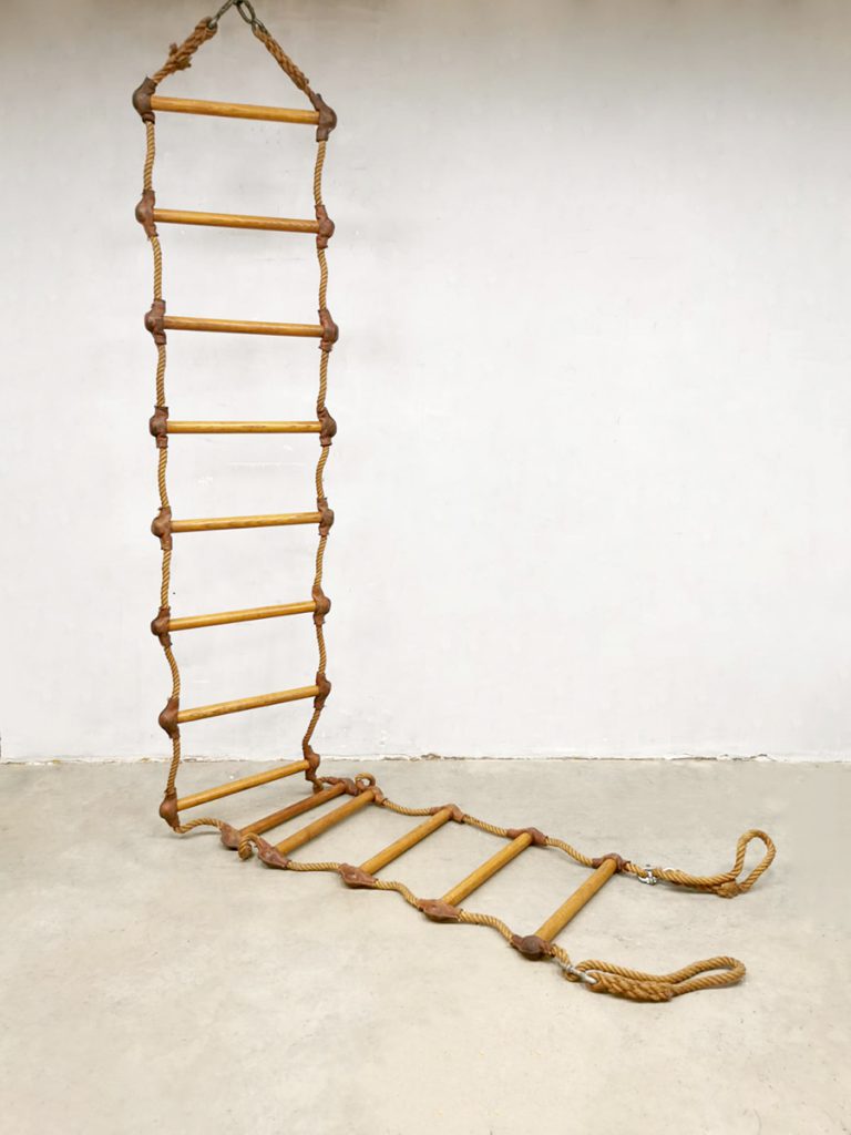 vintage industrial rope ladder industrieel touwladder 2 | Bestwelhip