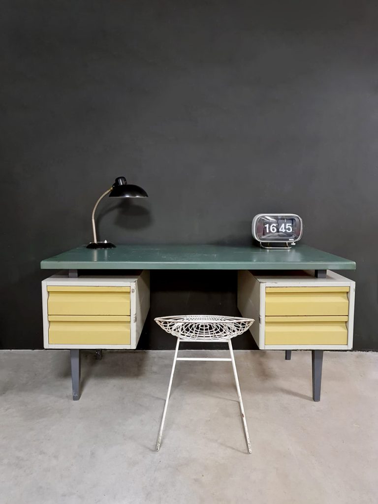 Vintage Dutch design writing desk bureau ‘kleurodesk’ Gispen Cordemeyer ...