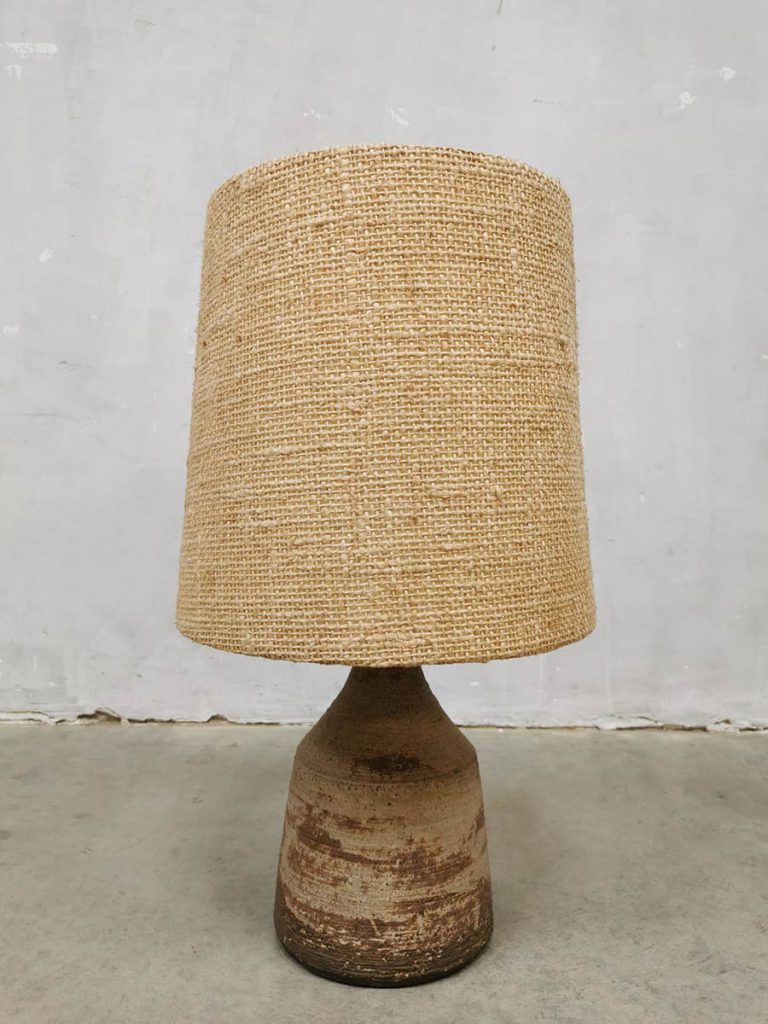 Vintage German ceramic table lamp tafellamp ‘Earth Tones’ | Bestwelhip