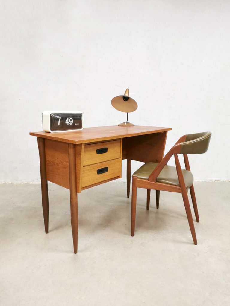 Midcentury Dutch design writing desk teak vintage bureau ‘Minimalism ...