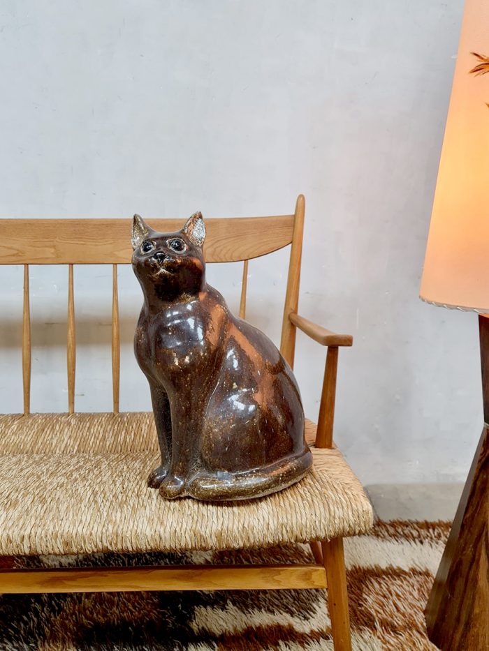 Vintage ceramic cat statue keramiek poes kat decoratie beeld | Bestwelhip