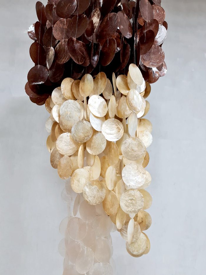 Vintage Capiz shell chandelier pendant kroonluchter schelpen hanglamp ...