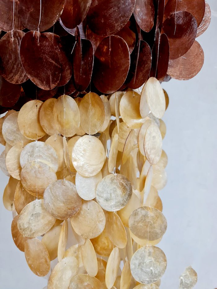 Vintage Capiz shell chandelier pendant kroonluchter schelpen hanglamp ...