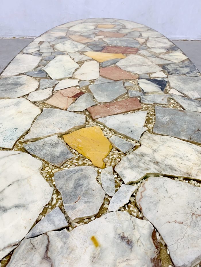 Vintage epoxy stone coffee table ‘Eclectic glamour’ | Bestwelhip