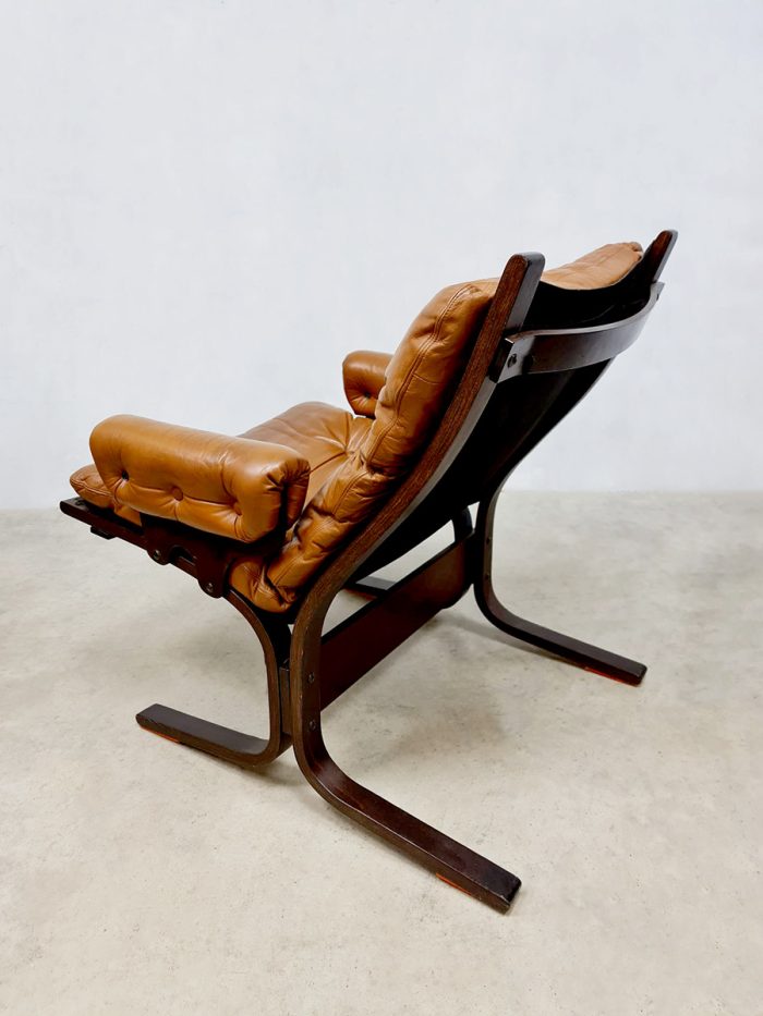 Vintage leather armchair Ingmar Relling lounge chair Westnova | Bestwelhip
