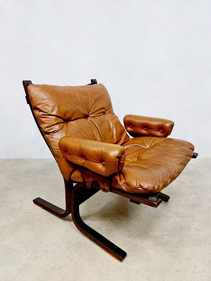 Vintage leather armchair Ingmar Relling lounge chair Westnova | Bestwelhip