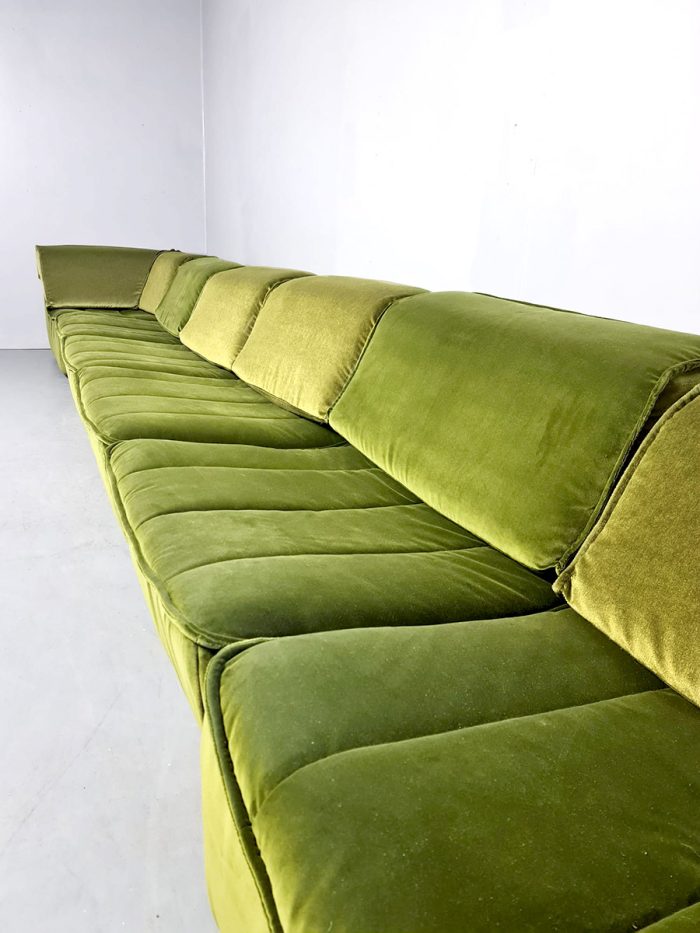 Vintage modular sofa modulaire lounge bank Chateau d’ax ‘Green Vibes ...
