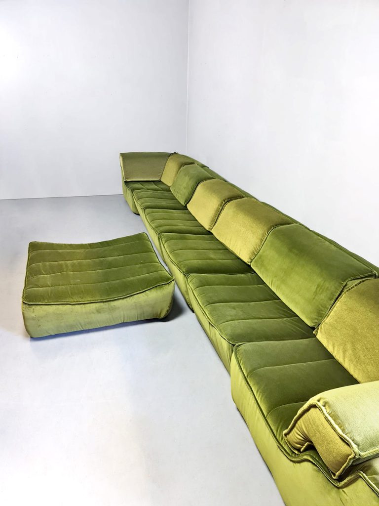 Vintage modular sofa modulaire lounge bank Chateau d’ax ‘Green Vibes ...