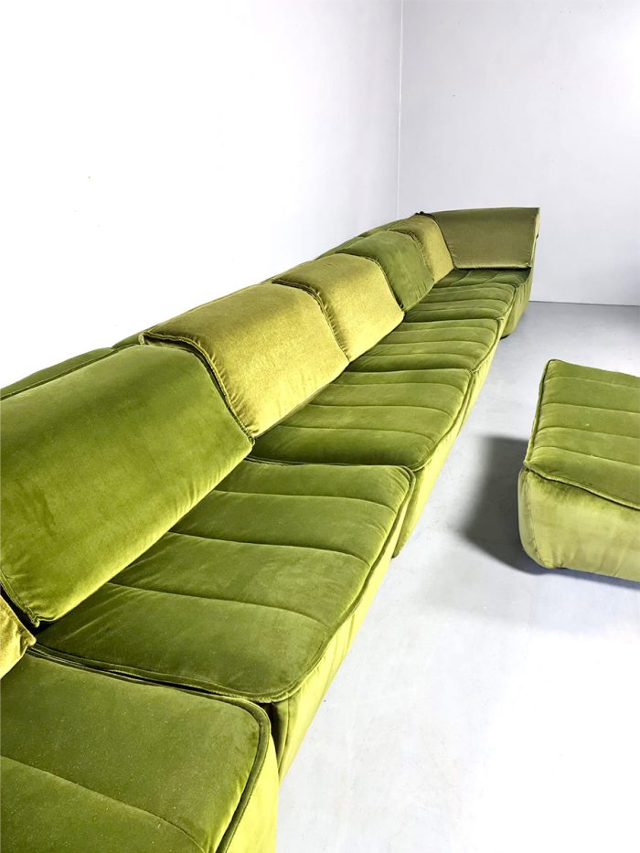 Vintage modular sofa modulaire lounge bank Chateau d’ax ‘Green Vibes ...