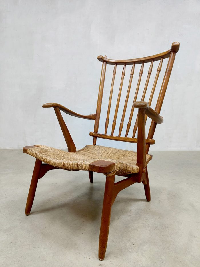 Vintage Dutch design spindle armchair fauteuil De Ster Gelderland 1950s ...