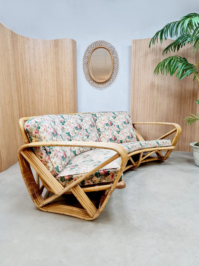 Vintage rattan bamboo lounge set bamboe fauteuils ‘Bohemian summer ...