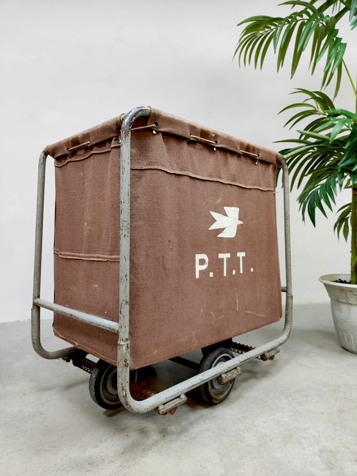 Vintage Industrial post cart industriële ‘PTT Post’ postkar | Bestwelhip