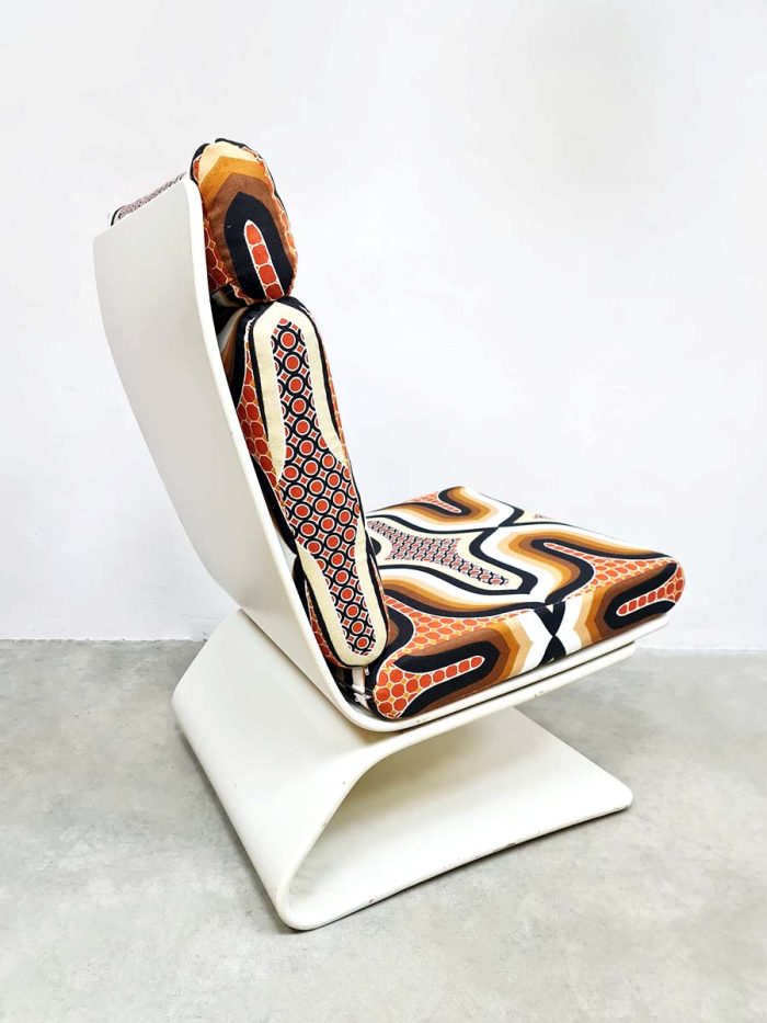 Vintage Space age lounge chair Peter Ghyczy COR ‘Psychedelic print ...