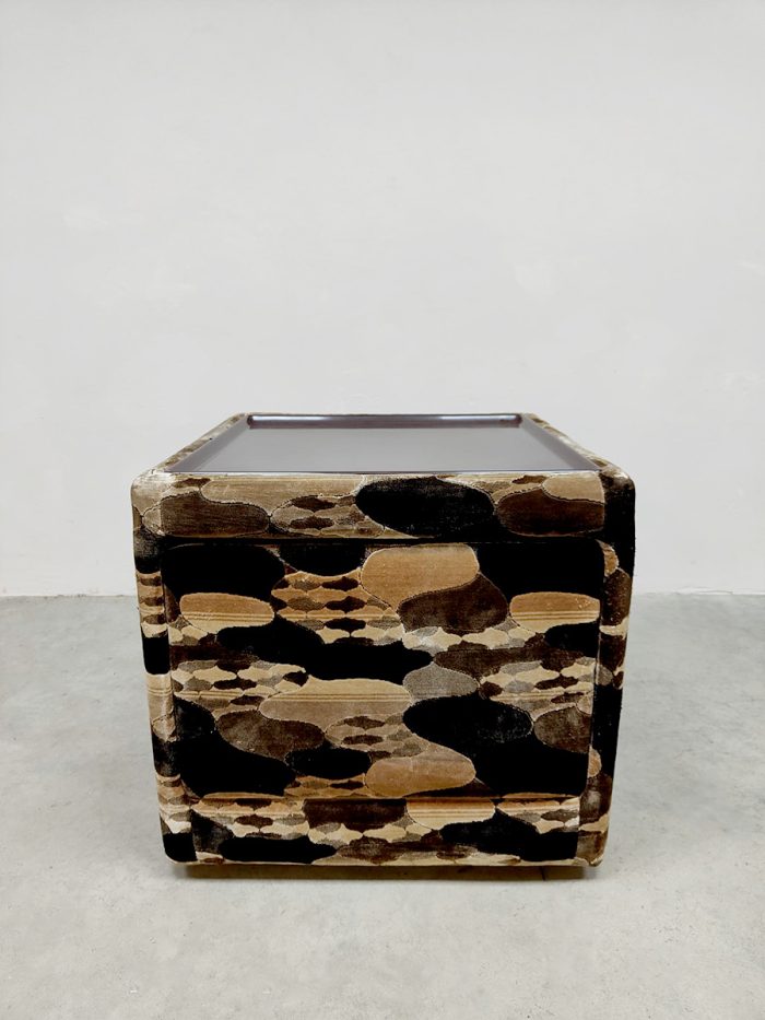 Vintage camouflage box cabinet table nightstand | Bestwelhip