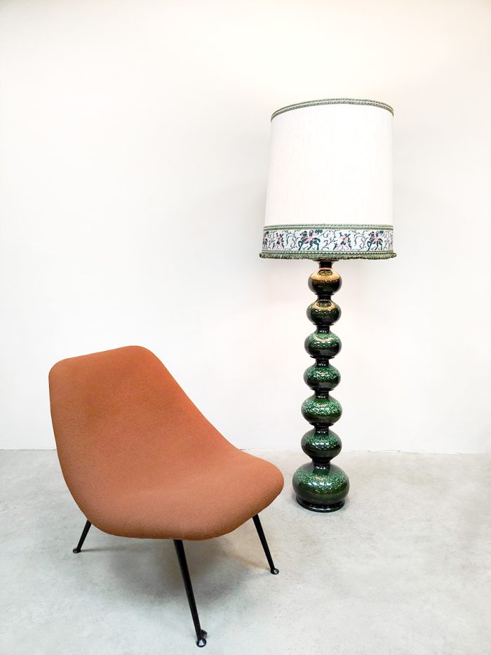 Vintage ceramic bubble floor lamp Kaiser Leuchten Idell ‘Nature green ...