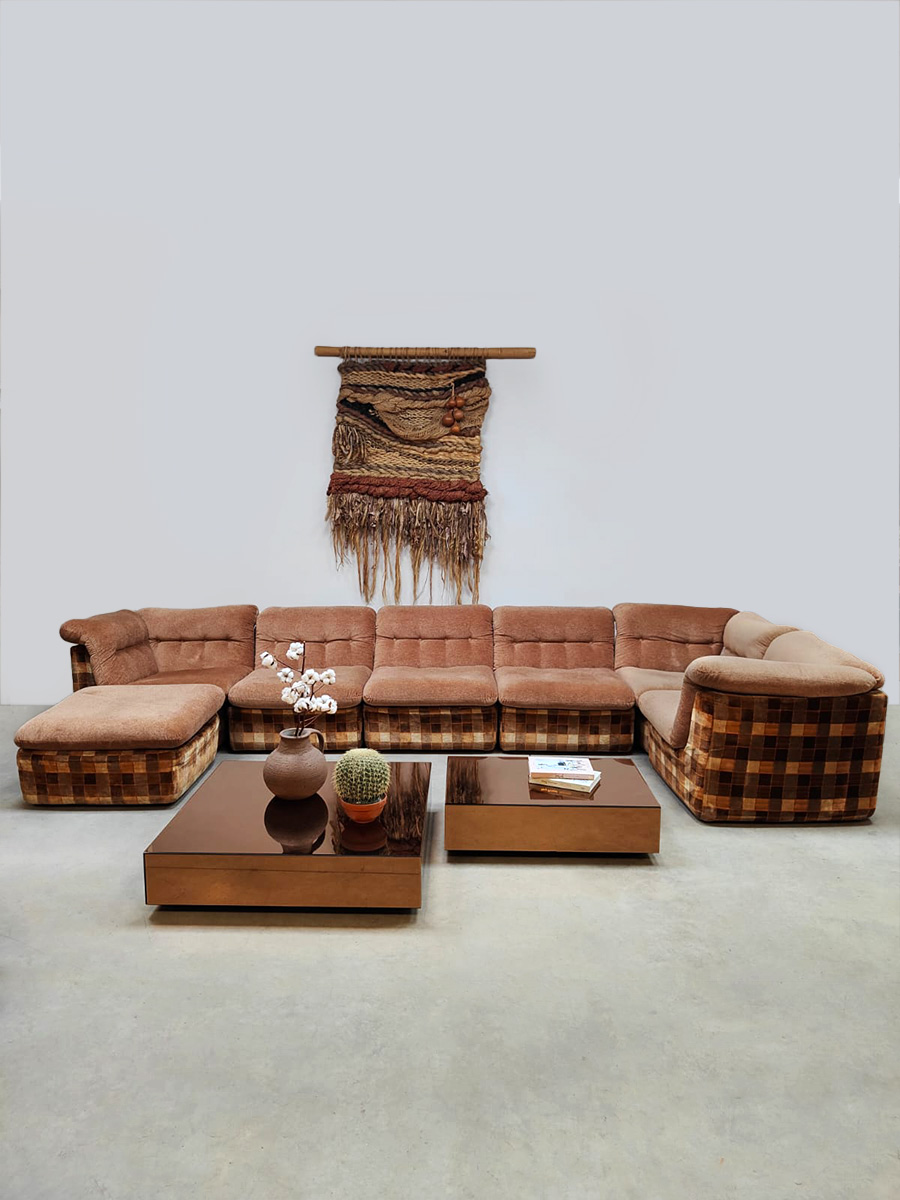 Vintage checkered modular sofa ‘Groovy’ | Bestwelhip